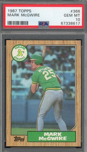 Mark McGwire 1987 Topps Baseball Rookie Card RC #366 Graded PSA 10 | eBay