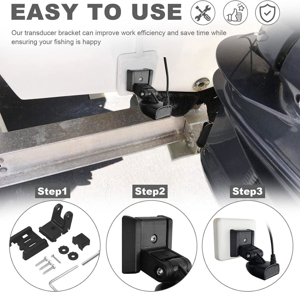 For Humminbird Transducer Mount 740093-1 MHX XNT Hardware Transom Mount ...