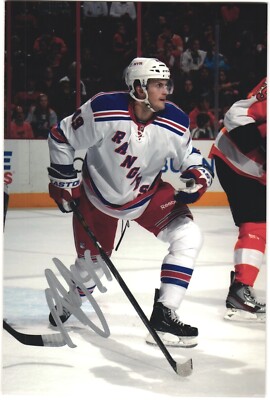 Andrew Yogan Autographed 4x6 Color Photo New York Rangers #49 White A ...