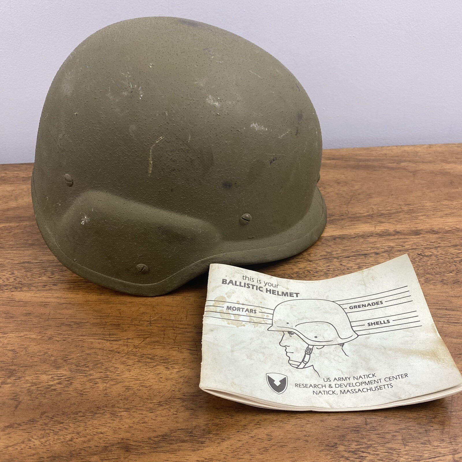 US Army Military PASGT Made with Kevlar Ballistic Helmet Large With ...