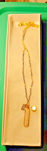 14kt gold flash plated genuine stone "18+2" Necklace | eBay