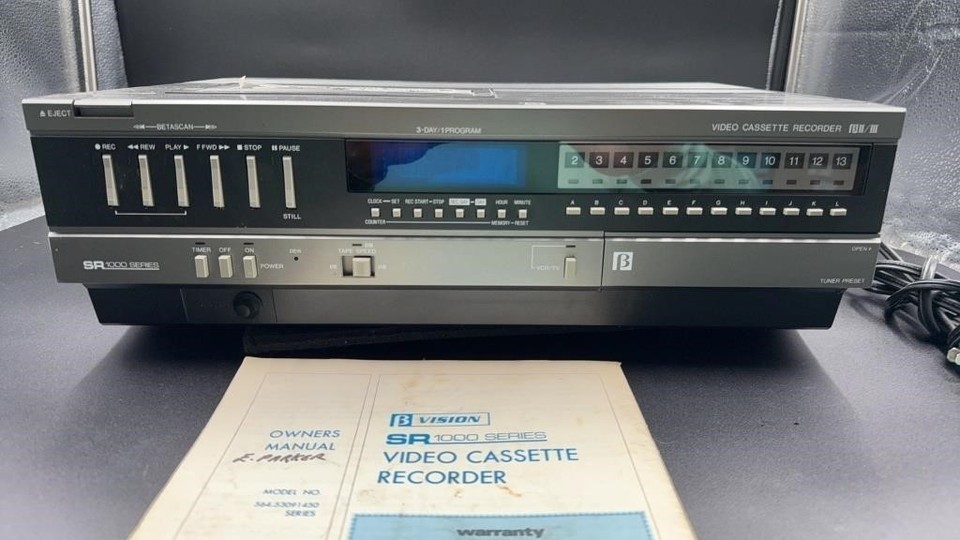 VTG BVISION SR1000 series BETA Video Cassette recorder w Manual | eBay