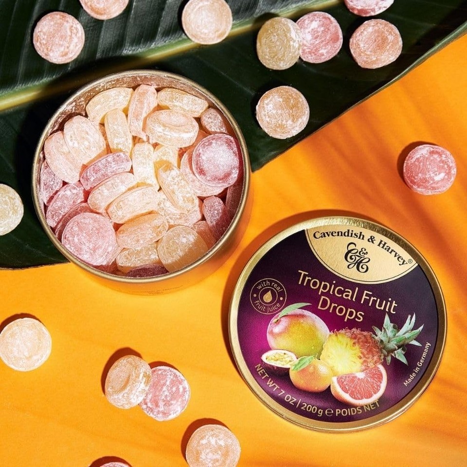 Cavendish & Harvey | Tropical Fruit Hard Candy Drops | 7 Ounce Tin | eBay