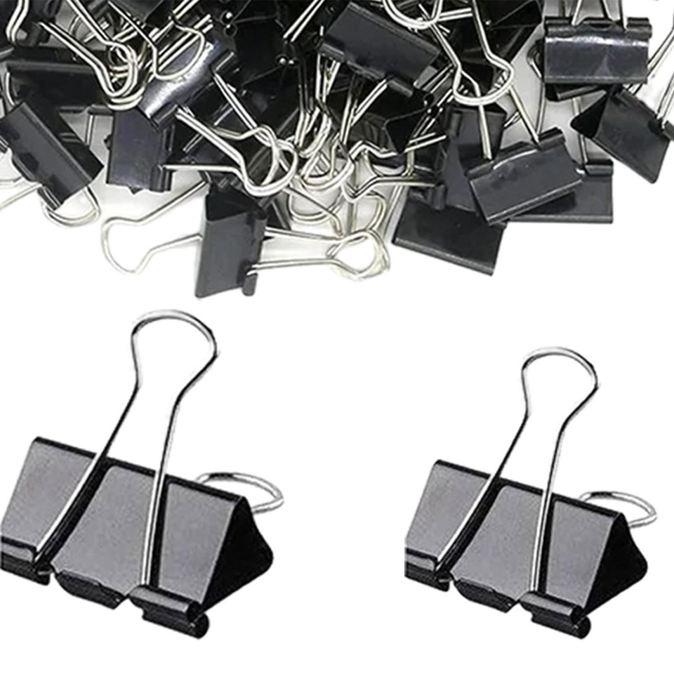 120 Pieces Binder Clips Office Supplies Clips Metal Multifunctional ...