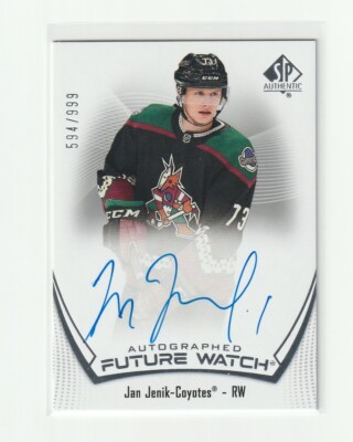 JAN JENIK 2021 SP Authentic Hockey Future Watch AUTO 594/999 #127 ...