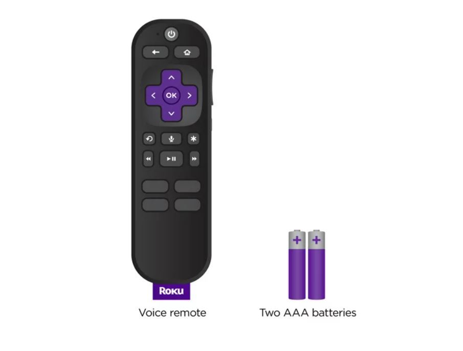 Roku RCA1RW Voice Remote (Official) for Roku Players, Roku Audio, and ...