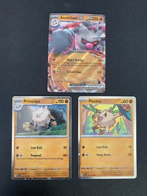 Annihilape Mankey Primeape EX SVP032 Cosmo Holo Black Star Promo ...