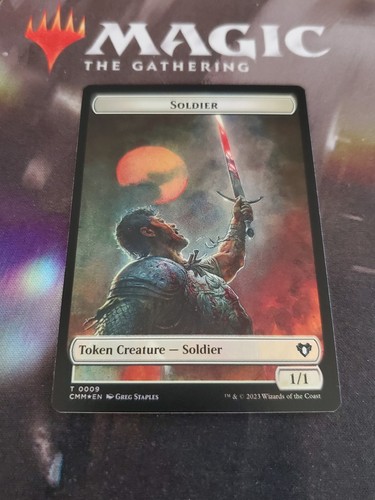 Mtg. Soldier / Zombie Double-Sided Token. Foil. Commander Masters. Nm ...