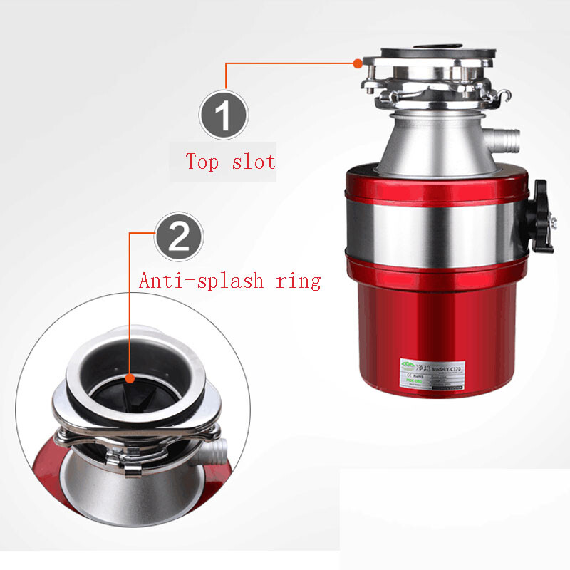 220V Kitchen Food Waste Processor Disposer Garbage Disposal Crusher ...