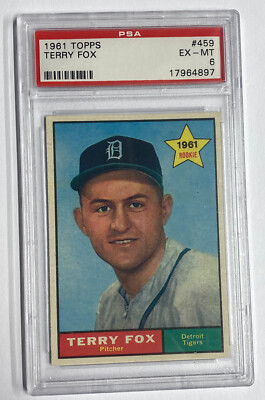1961 Topps Baseball #459 Terry Fox PSA EX-MT 6 | eBay