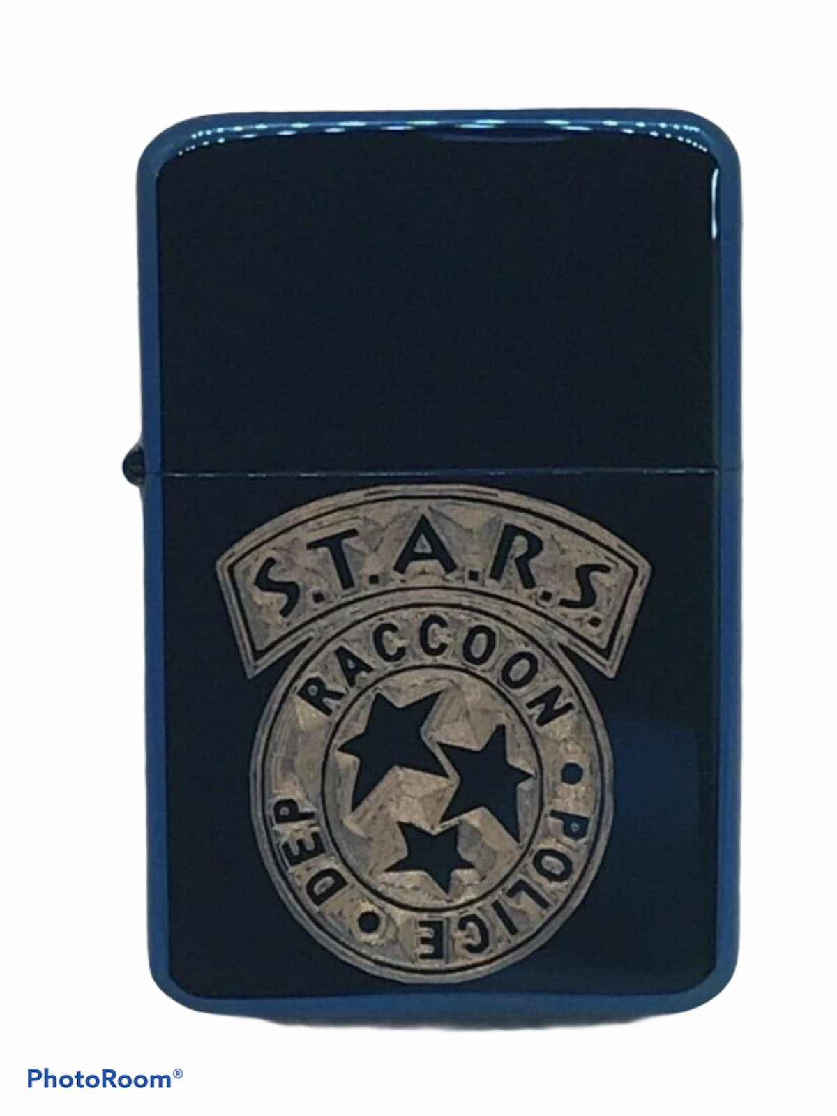Resident Evil STARS LIGHTER Blue ice *FREE ENGRAVING* RPD Raccoon ...