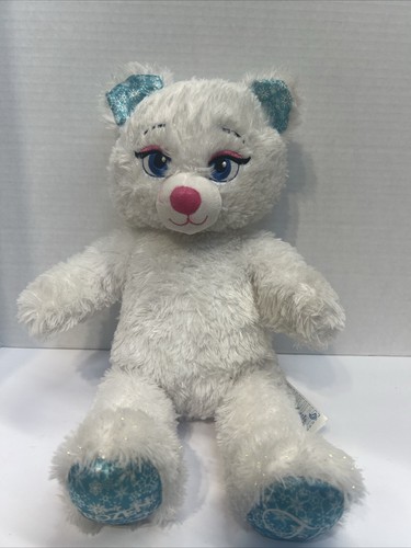 Build A Bear Workshop BAB Disney Frozen Elsa White Sparkly Plush Teddy ...