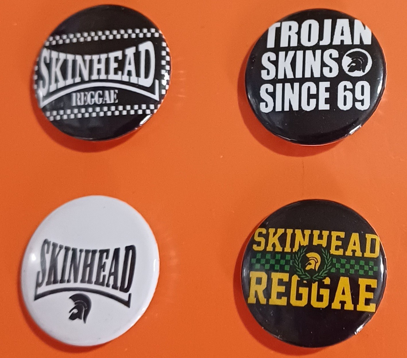 SKINHEAD Ska Mod Scooterist Badge Set of 4 | eBay UK