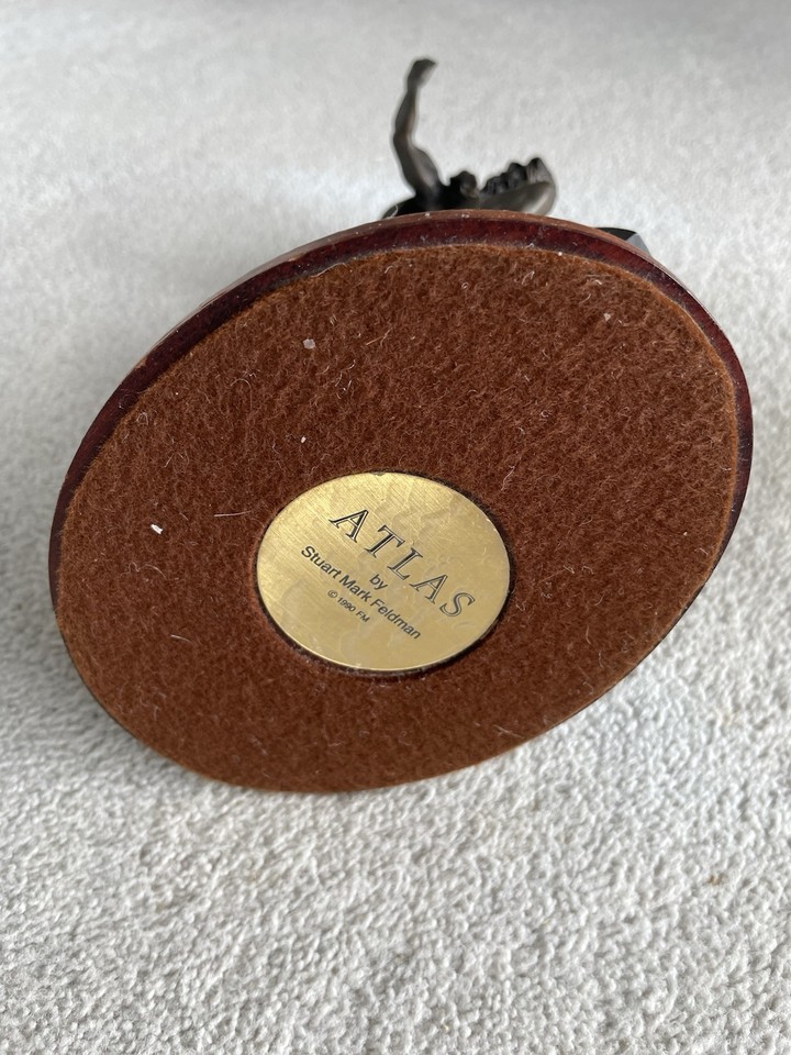 The Franklin Mint Stuart Mark Feldman Bronze Statue Figurine of Atlas ...