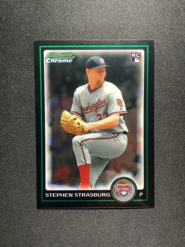 2010 Bowman Chrome Stephen Strasburg Rookie RC BDP1 Nationals | eBay