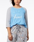 Jenni by Jennifer Moore Plus Size Graphic Sleep Top Rise and Shine Blue ...