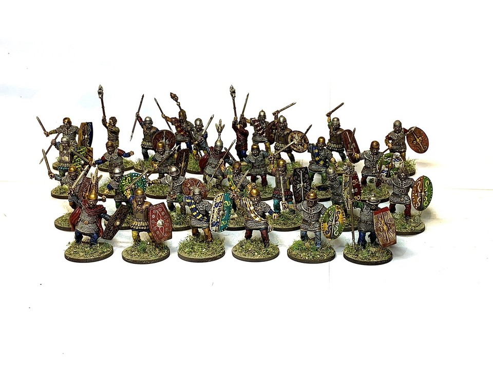 ARMOURED GALLIC CELTIC INFANTRY 30 28mm painted historical ANCIENT hail ...