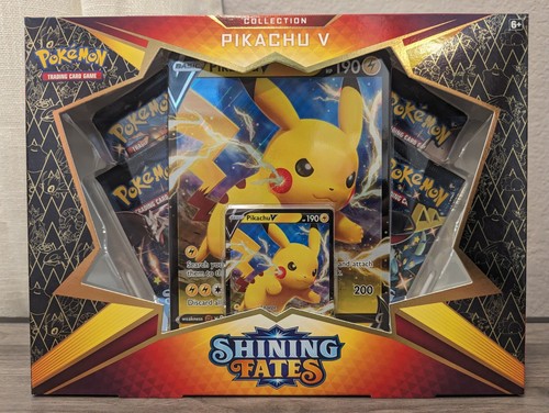 Pokemon TCG - Shining Fates Pikachu V Collection Box | eBay