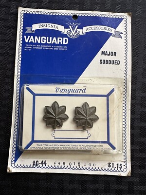 Military Major Subdued Insignia Pin set New in Package | eBay