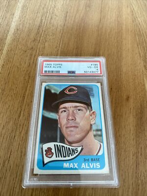 1965 Topps # 185 -- Max Alvis Indians -- VG EX PSA 4 | eBay