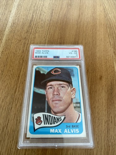 1965 Topps # 185 -- Max Alvis Indians -- VG EX PSA 4 | eBay