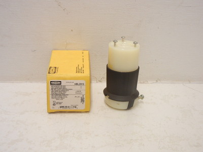 HUBBELL HBL2313 NEW 20A 125V TWIST-LOCK CONNECTOR 2P 3W GROUNDING ...