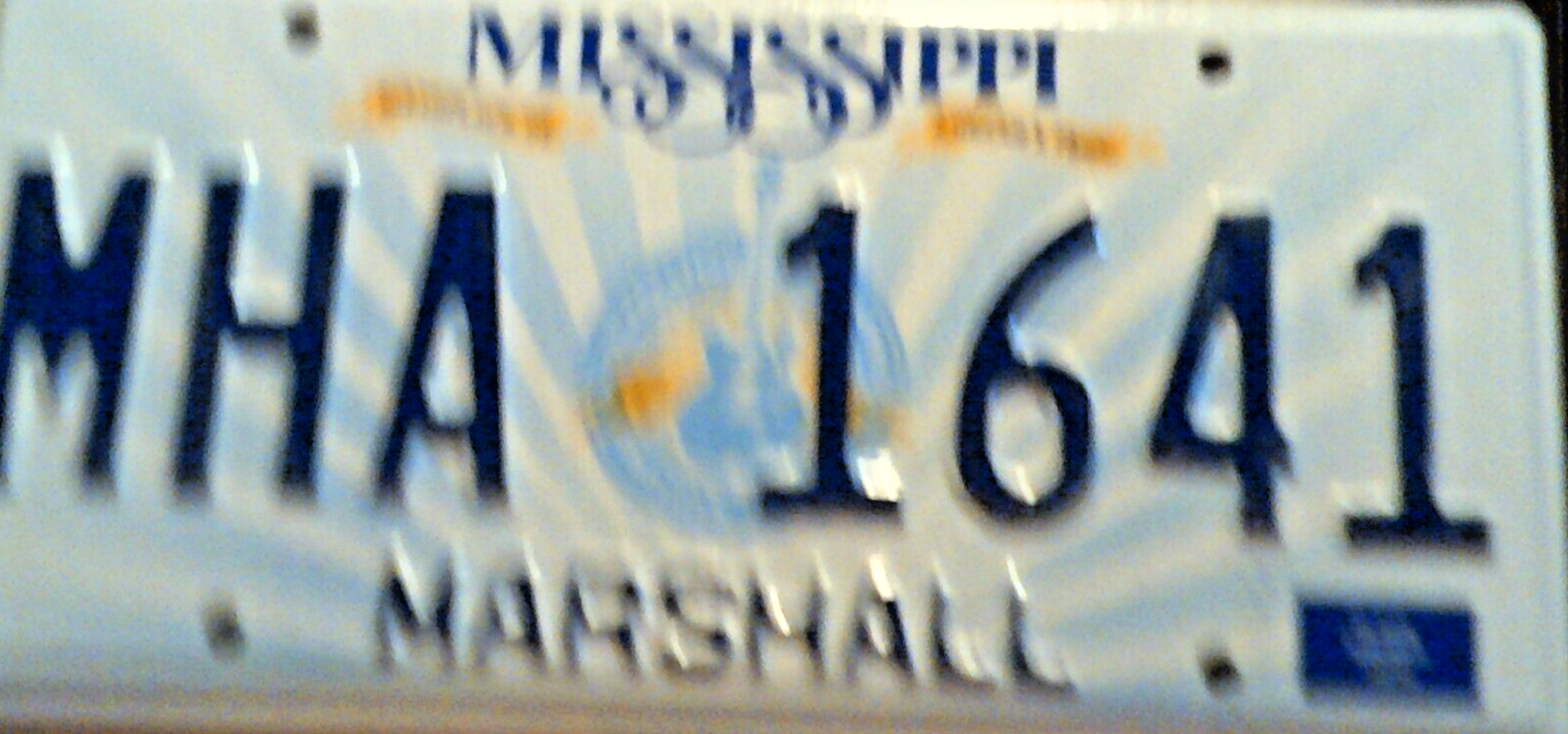 MISSISSIPPI EMBOSSED GRAPHIC UNDATED LICENSE PLATE MHA 1641 $15.99 NEW ...