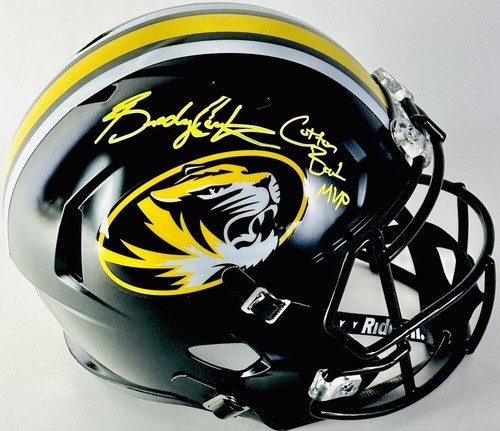 BRADY COOK SIGNED MISSOURI TIGERS FULL SIZE REP HELMET MIZZOU AUTOGRAPH ...