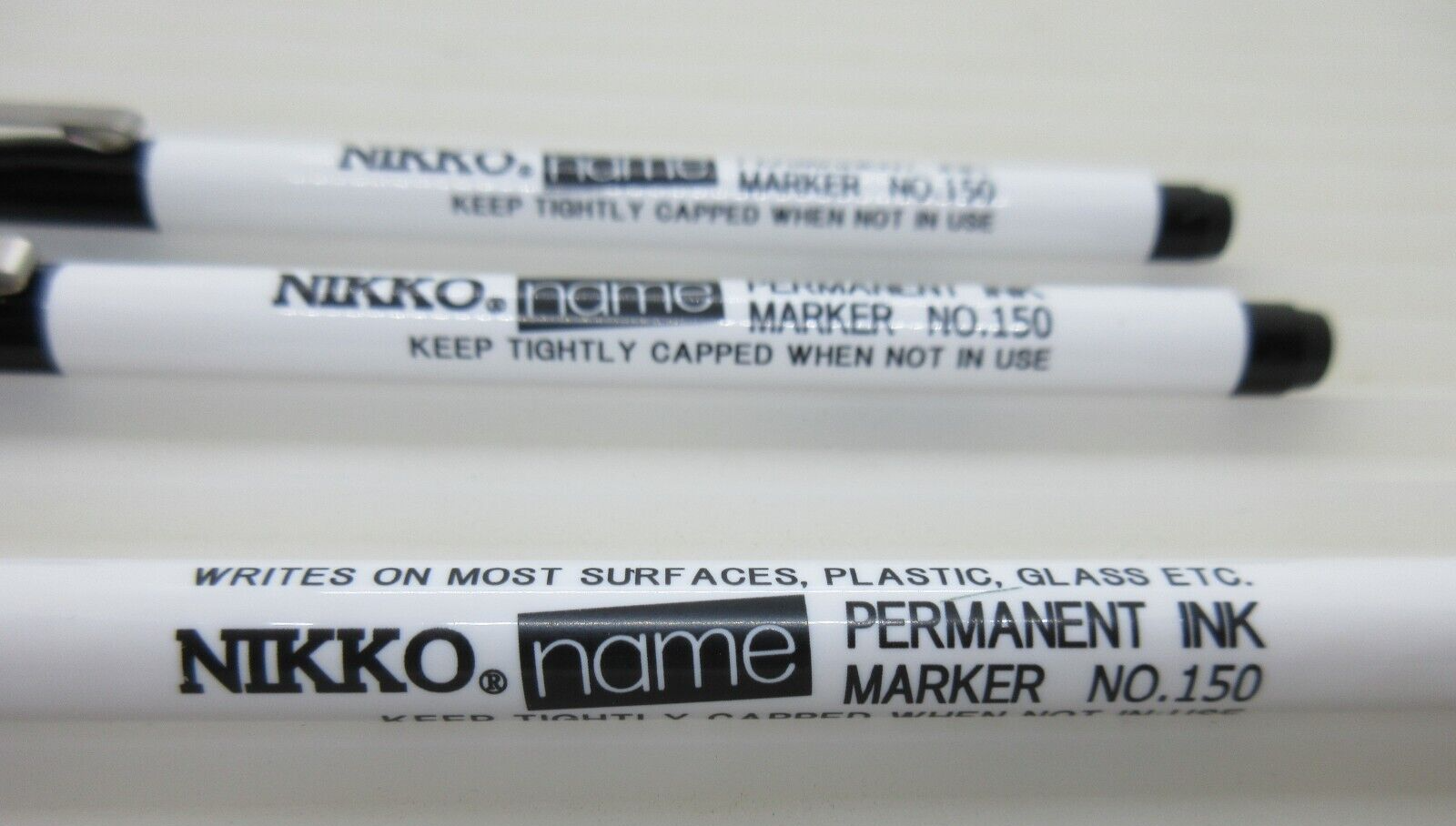 6 x BLACK Nikko Name Laundry / Freezer Bag Marker Pen 1.0mm 1501 In ...