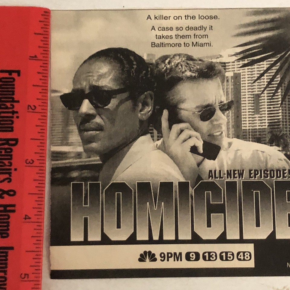 Homicide Life On The Streets Tv Series Print Ad Andre Braugher TPA8 | eBay