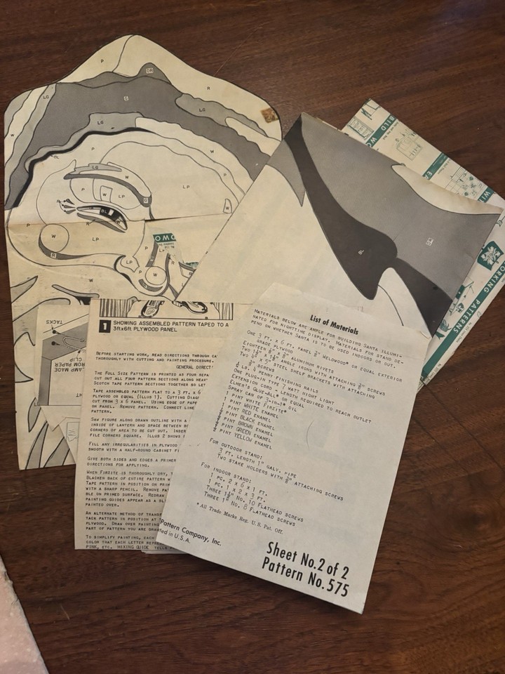 1955 Easi-Bild Build It Yourself Christmas Santa Claus No. 575 Life ...