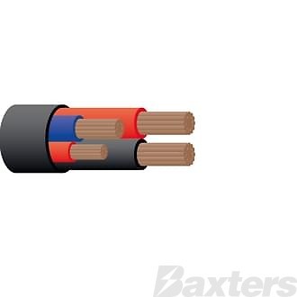 TYCAB Cable 4 Core Sheathed, 6 B&S x 2, 5mm Blue x 1, 4mm Red x 1, 30M ...