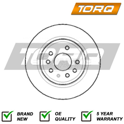 Brake Disc Rear Torq Fits Saab 9-3 2002-2015 Vauxhall Vectra 2002-2009 ...
