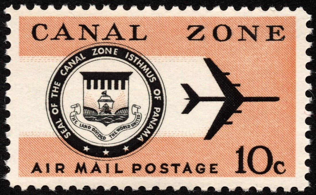 Canal Zone - 1968 - 10 Cents Jet Plane & Canal Zone Seal Airmail Issue ...