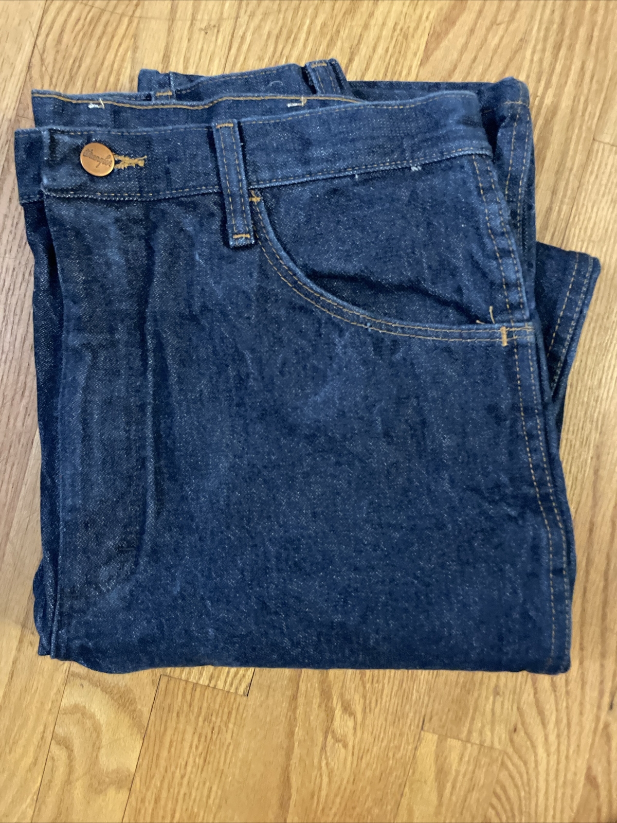 vintage wrangler jeans 945nav/36x32/boot Cut/blue-nev… - Gem