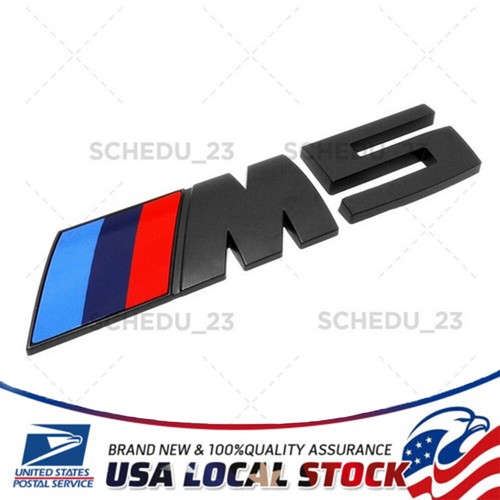 5 Series Matte Black for M5 Letters Rear Trunk Tailgate Sticker Badge ...