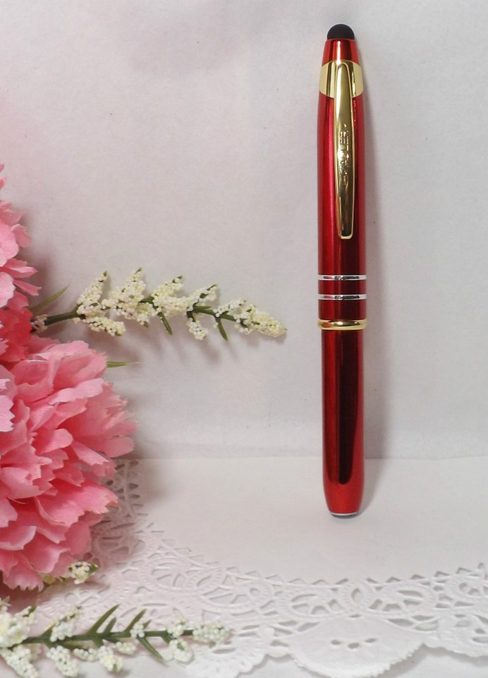 3 in 1 Lexi Lighted Tip Red Ballpoint Stylus LED Flashlight Pen (HIGH ...