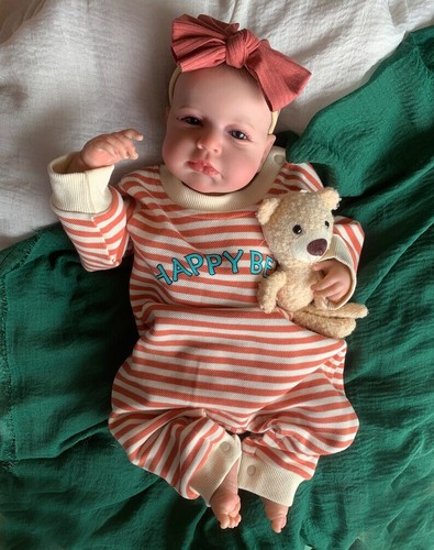 50CM Soft Body Pickle Reborn Baby Toddler Doll Lifelike with Veins ...