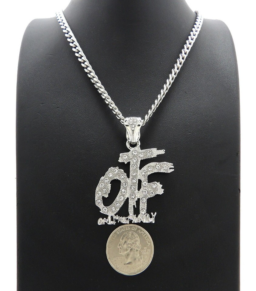 Only the Family OTF Pendant 7mm 18" ~ 30" Cuban Chain Stainless Steel ...
