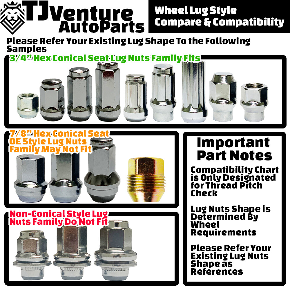 4Pc Chrome 7/16-20 Anti-Theft Wheel Lock Lug Nut Kit Fit Vintage Chevy ...