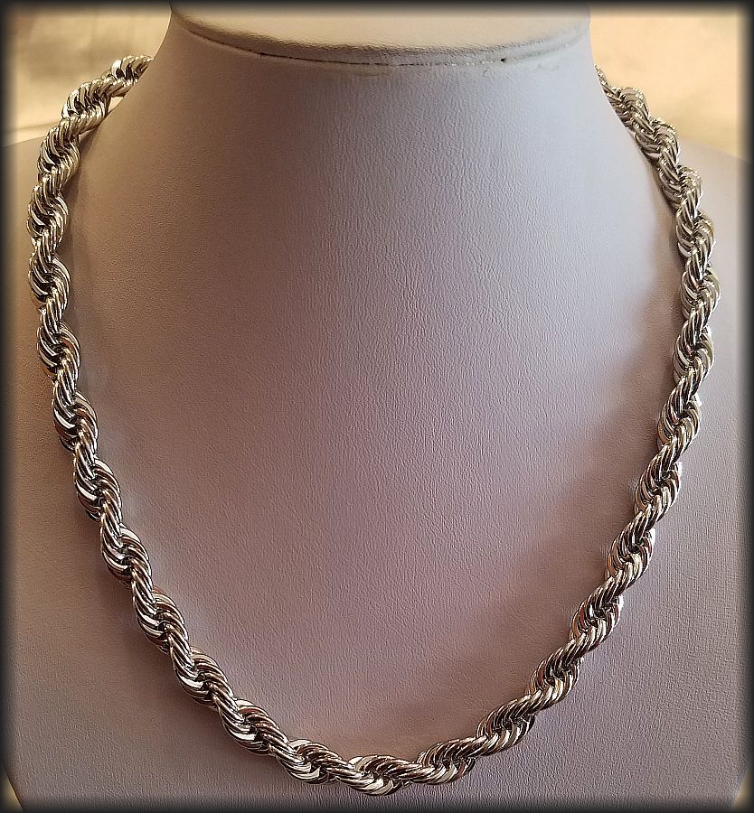 GOLD 5MM 8MM THICK FAT HEAVY TWISTED ROPE CHAIN 16" 18" 21" 25" 30 ...