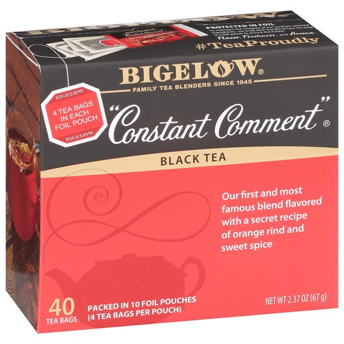 Bigelow Tea Constant Comment Black Tea Caffeinated Tea 40 Count Box ...
