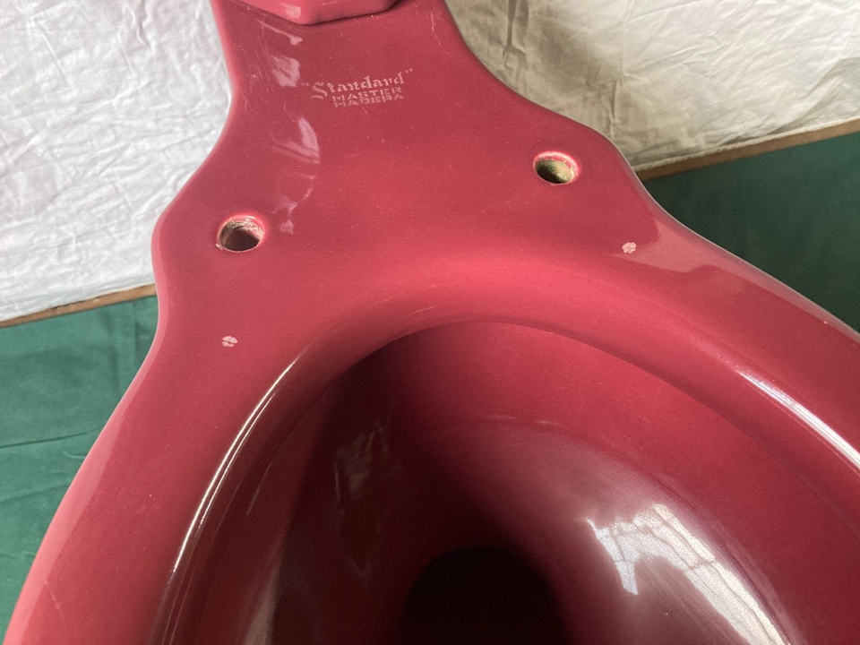 Antique Burgundy Red Porcelain Complete Toilet Standard Master Maderna ...