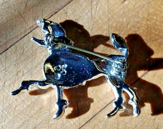 Vintage Silver Metallic Clear Rhinestone French Poodle Dog Pin Brooch ...