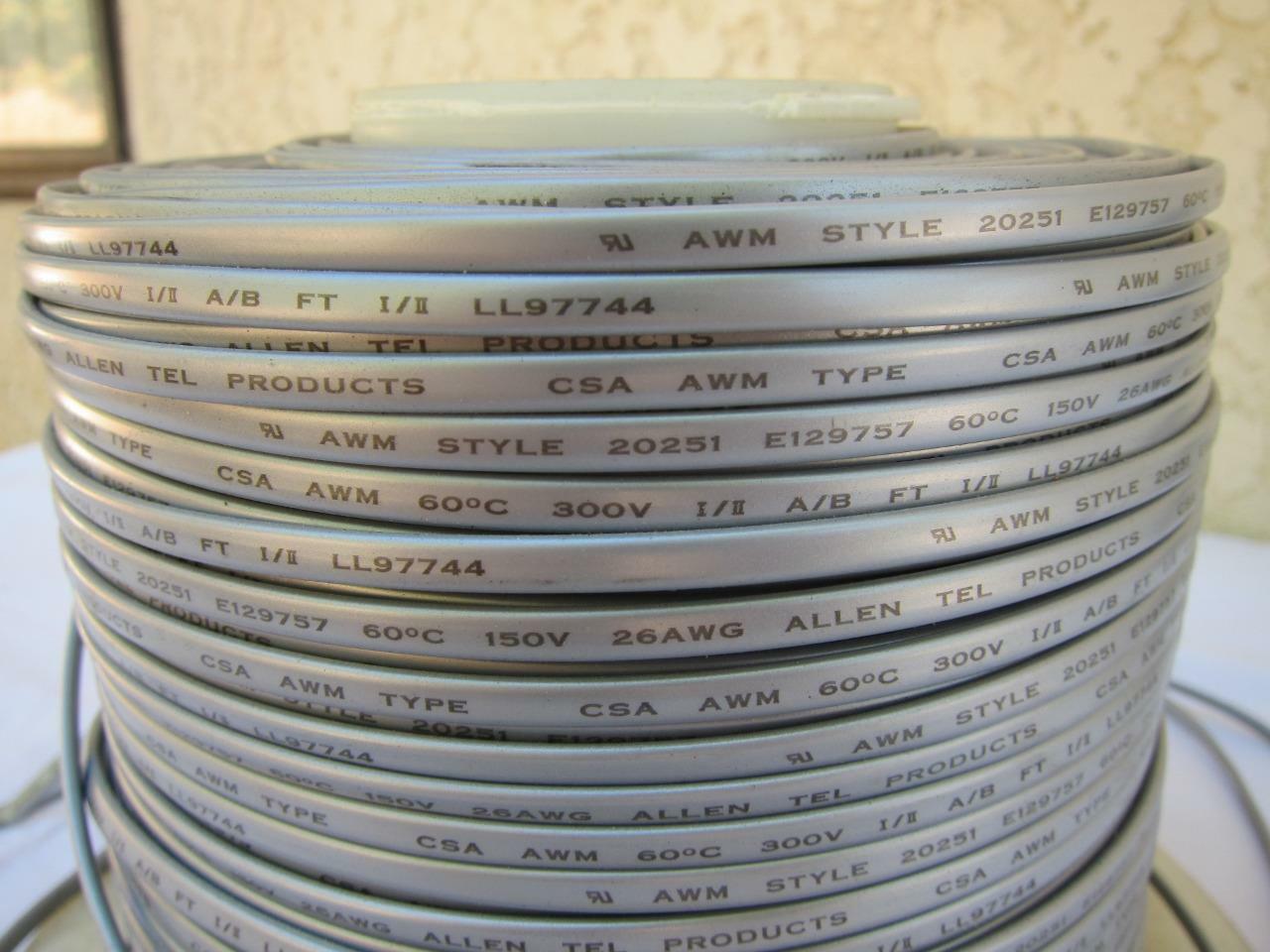 Allen Telephone 400’ 26 AWG 4C Flat Cord Wire 150v 60°c | eBay