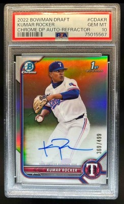 2022 Bowman Draft Kumar Rocker Chrome Auto Refractor 1st Prospect #/499 ...