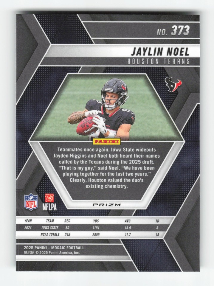 2025 Panini Mosaic #373 Jaylin Noel Mosaic Green | eBay