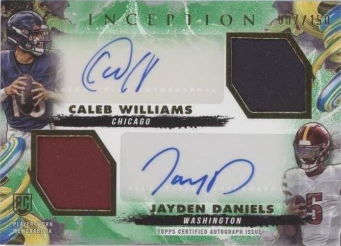 2024 Topps Inception - Dual Rookie Relic Autographs Caleb Williams ...