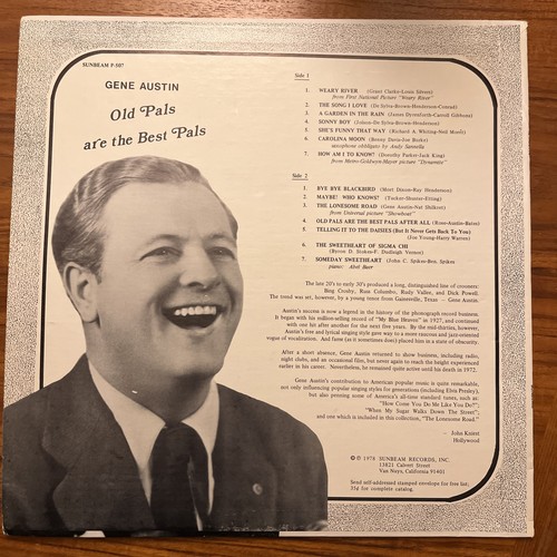 (Play Tested) EXTREMELY RARE Very Good GENE AUSTIN Self Titled LP ...