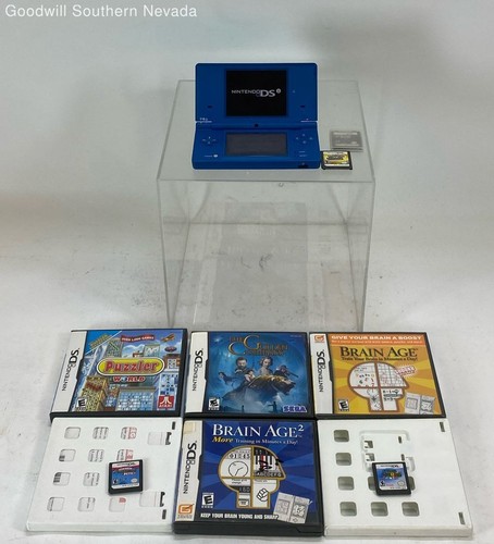 Nintendo DSi Blue Handheld Console With 8 Games | eBay